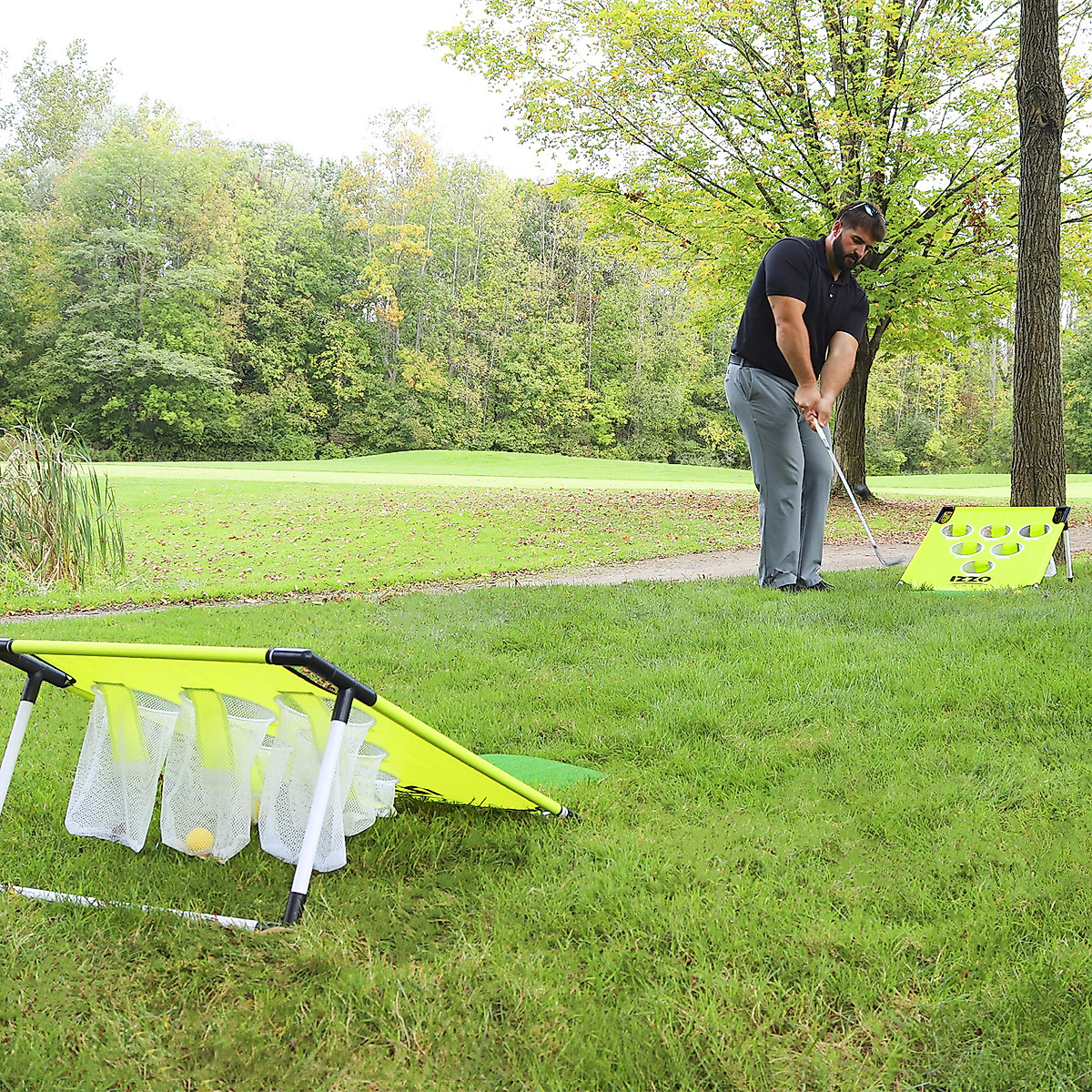 Izzo Golf Pong-Hole Golf Chipping Game & Golf Practice Net