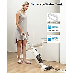 Ecowell WCVP02 Shop Wet Dry Vacuum Cleaner and Mop, 8.6 Pounds, White