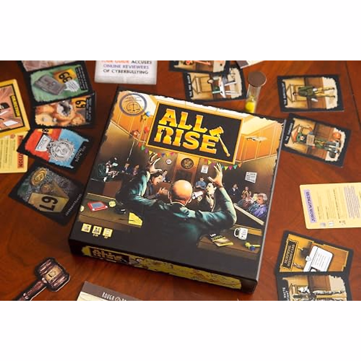 All Rise Board Game - The Ridiculous Game of Off-The-Cuff Storytelling and Courtroom Debate!