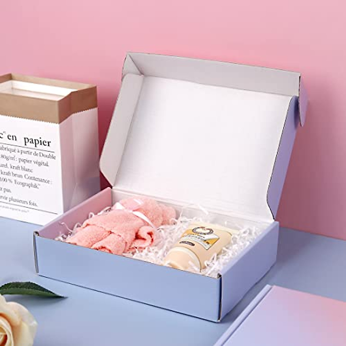 DERZIFUN 30 Pack 9x6x2 Inch Shipping Boxes Packaging for Small Business, Corrugated Box Mailers for Mailing, Recyclable Cardboard Packing Literature Mailer Gift Boxes