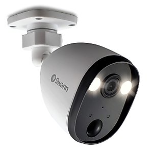 Swann Powered Wi-Fi 1080p Full HD Indoor & Outdoor Waterproof Security Camera With Spotlight, Color Night Vision, 2-way Talk, Heat, Motion & Person Detection, Free Cloud & Local Recording