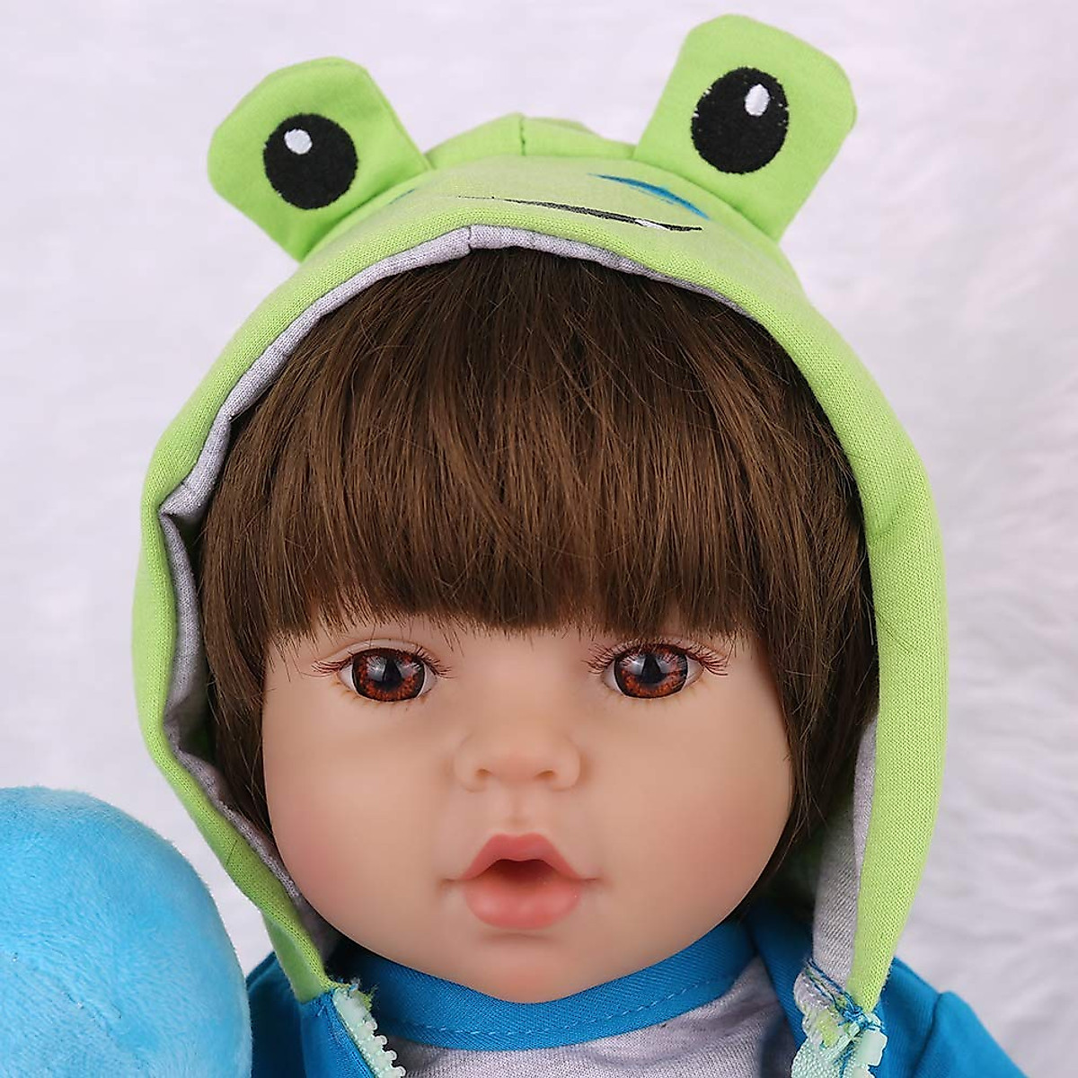 CHAREX Realistic Reborn Baby Dolls Lifelike Weighted Reborn Boy 18 inch Toddler Soft Body Toy Giraffe Gift Set