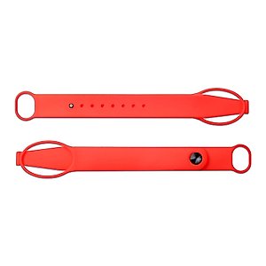 MODJUEGO VR Adjustable Handle Grip Cover, Soft Silicone Touch Controller Handle Fixing Strap for Oculus Quest/Rift S VR Controller Accessories (Red)