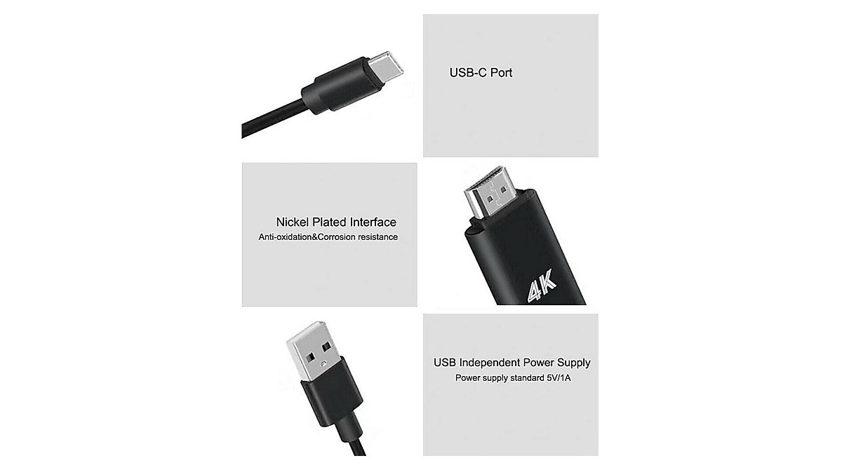 USB-C to 4K HDMI Adapter for TCL 20S & Pro 5G