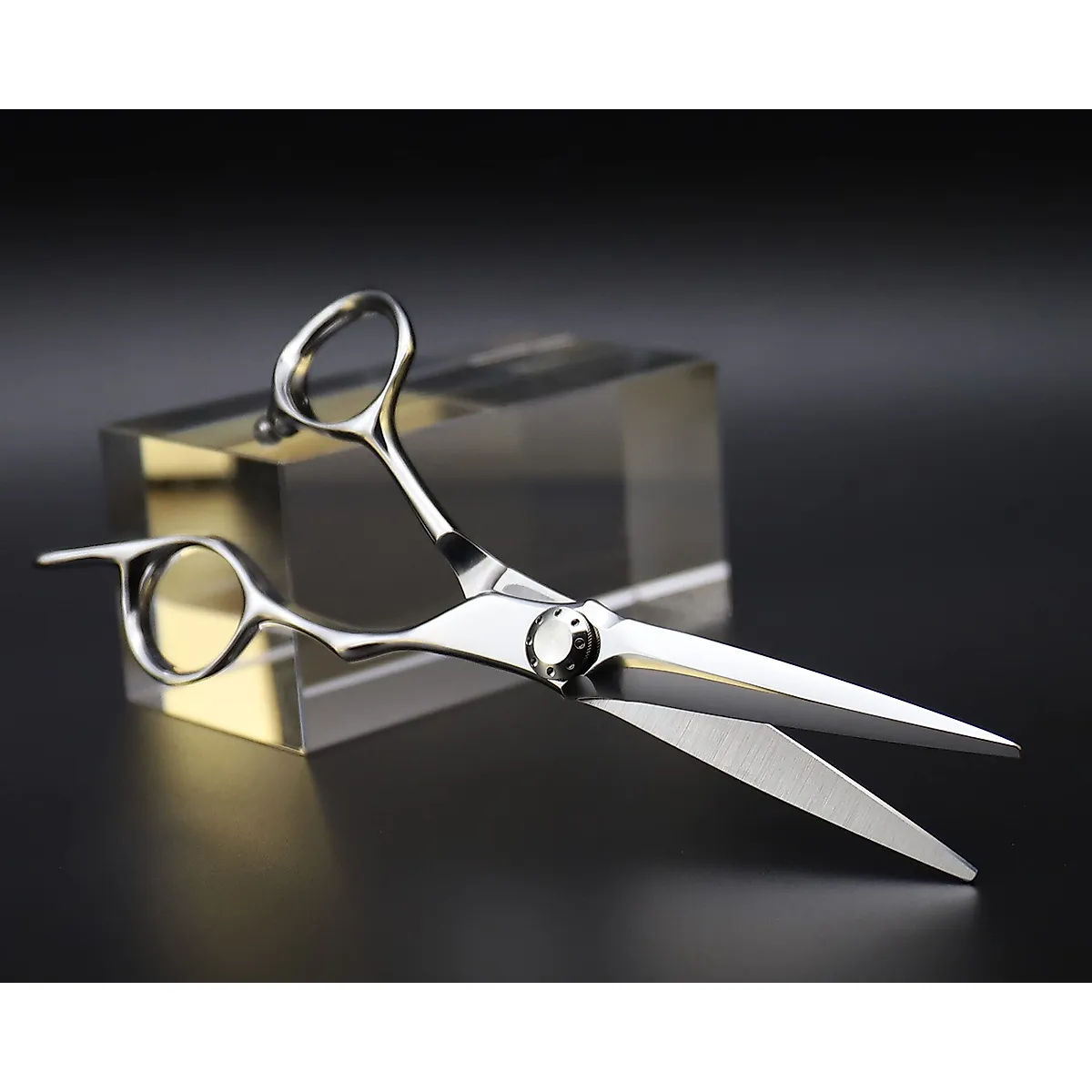 AOLANDUO 6 Inch Sword Blade Hair Scissors/Barber Scissors-High End Japanese AICHI Steel Handmade Hair Cutting Shears with Offset Handle for Salon Stylists Beauticians & Hairdresser