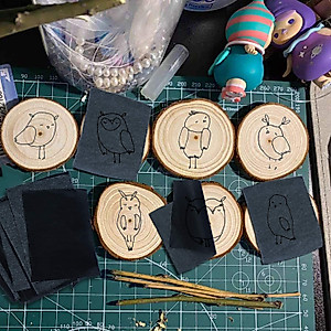 Carbon Paper Black Graphite Paper Transfer Tracing 200 Sheets and 5 Pieces Ball Embossing Styluses for Wood, Paper, Canvas and Other Art Surfaces (8.5 x 11 Inches)