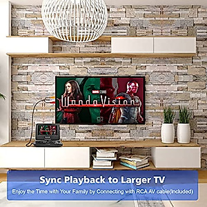 SQQBZZ 7" Portable DVD Player for Kids and Car, Support DVD/VCD/SD Card/USB, Remote Control, Car Charger, Power Adaptor (Black)