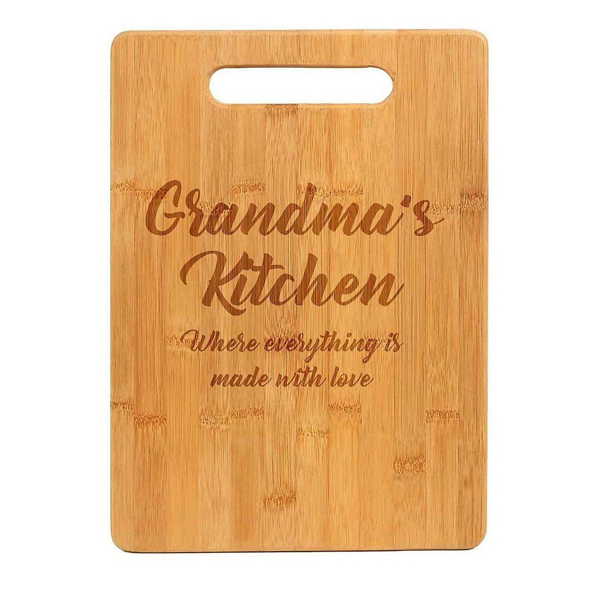 Bamboo Wood Cutting Board Grandma's Kitchen Where Everything Is Made With Love Mother
