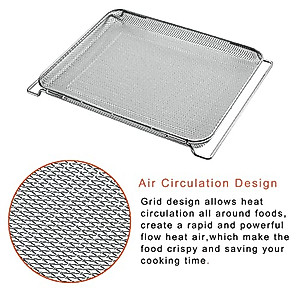 Replacement Air Fry Basket for Ninja Foodi DT251 Air Fryer Oven,Stainless Steel Air Fryer Basket for Ninja Foodi DT201,DT200,Accessories for Ninja Foodi 10-in-1 Smart XL Air Fry Oven