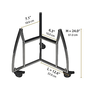 VESSILS Rolling Cart for BBQ Grill – Stainless Steel Egg Holder Compatible with 15 Inch Kamado Grill – Premium Grill Cart for Increased Mobility and Portability – Ideal for Outdoor Cooking