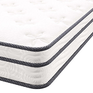 Modway Jenna 6" Innerspring and Foam Narrow Twin Mattress in White