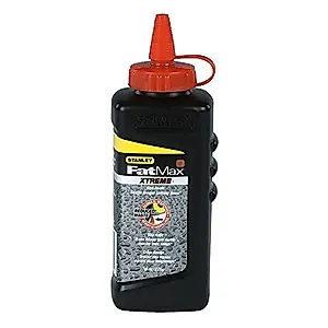 Marking Chalk Refill, Waterproof, Red, 8 oz