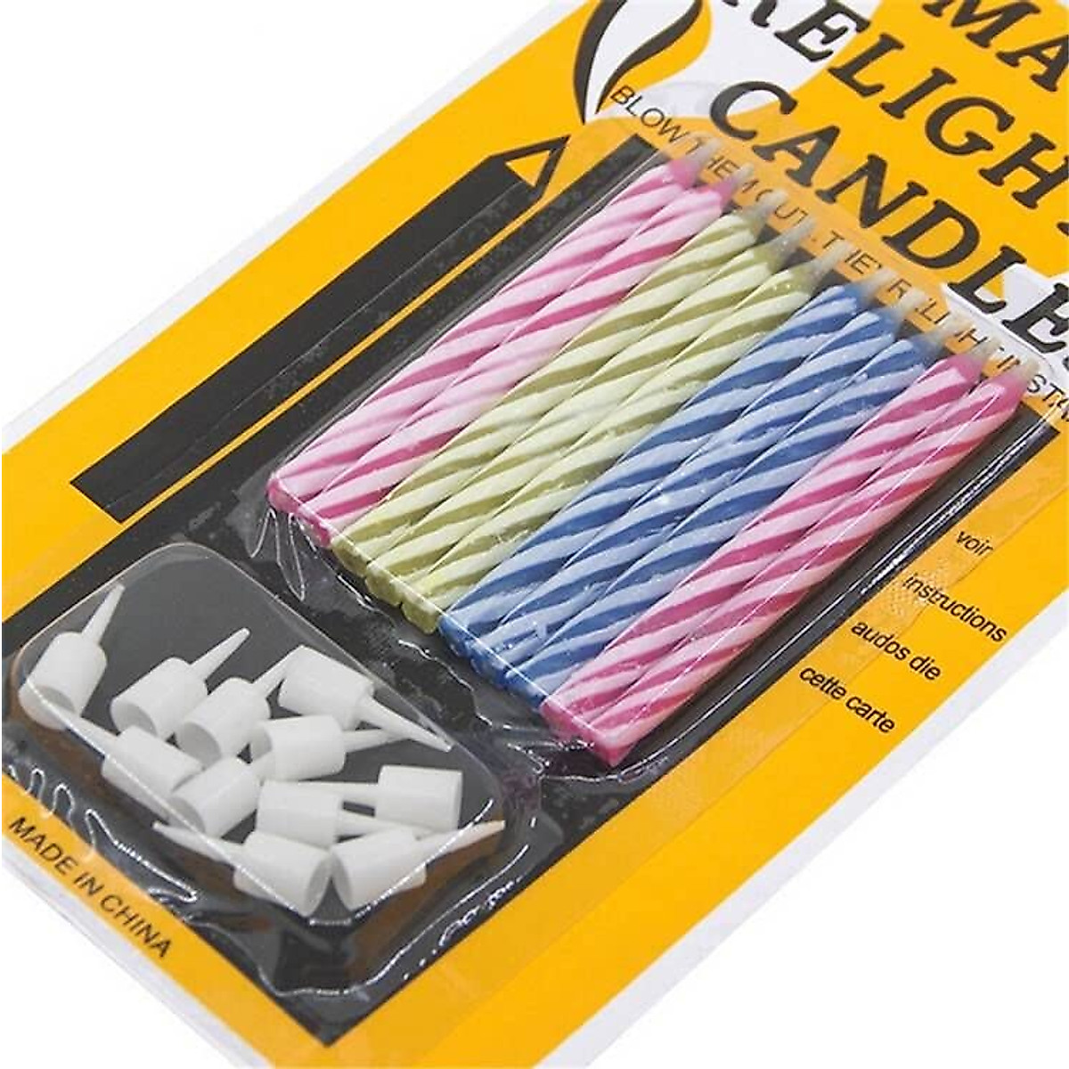 20 Pcs Funny Magic Relight Birthday Decorations Candles, Novelty Trick Candles for Birthday Party, Fool's Day, Christmas Celebration