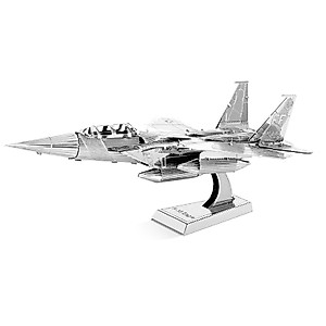 Metal Earth 3D Model Kits Set of 3: F-22 Raptor - F-35 Lightning II - F-15 Eagle