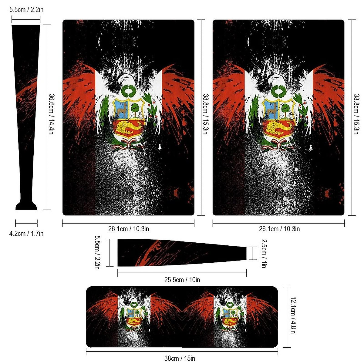Peru Flag Compatible with PS5 Console and Controller Sticker Skin, Durable, Scratch-Resistant, and Bubble-Free (Digital Version)
