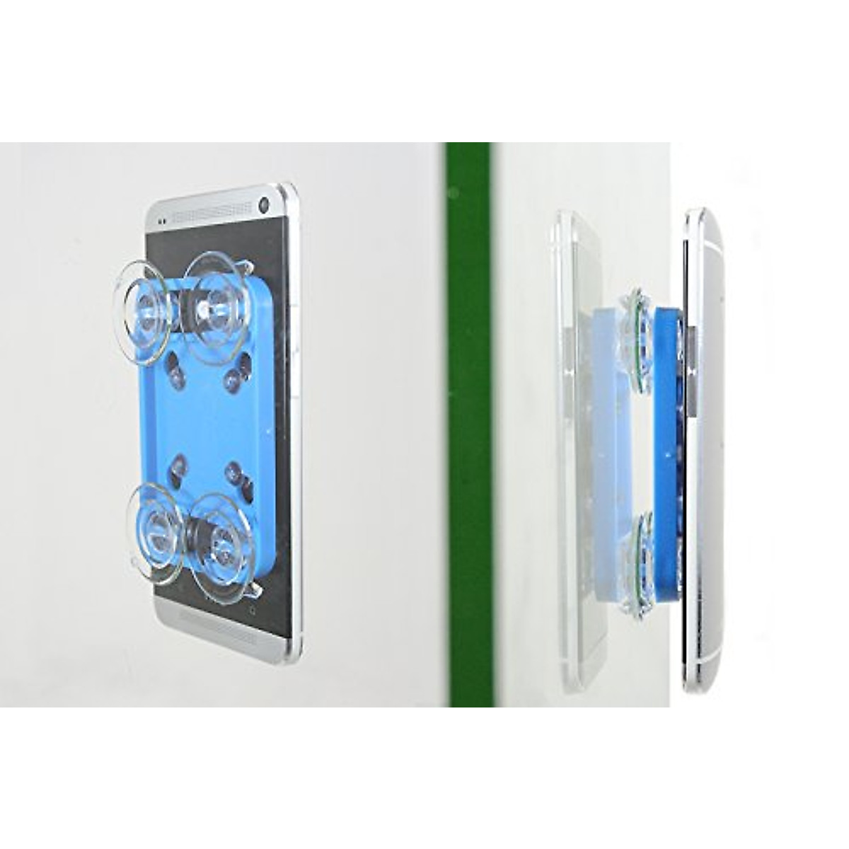 Cellfy Universal Smartphone Mount for Taking a Pictures and Video; Blue. This Universal Mount is operable with iPhone 4/5/6, Samsung Galaxy, HTC, or Any Model of Smartphone, Providing a Strong Hold!