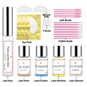 2024 Upgraded Lash Lift Kit, Eyelash Perm Kit, Professional Curling Lash Extension kit, Semi-Permanent Curling Perming Wave Suitable for Salon & Home Use