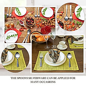 100 Pieces Forks and Spoons Silverware Set Stainless Steel Flatware Cutlery Set Dinner Forks and Spoons Mirror Polished Dishwasher Safe Utensil for Kitchen Restaurant or Home