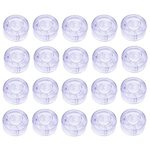 Jiayouy Guitar Effect Pedal Footswitch Toppers Foot Nail Cap Protection Cap for Guitar Effect Pedal Protection Cap 20PCS/Set (transparent)