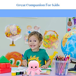 Zion Lifestyle Octopus Reversible plushie, Cute Baby Toys 0-12 Months, Reversible Double-Sided flip Octopus Doll, Mood Octopus, Octopus Plush, Octopus Fidget Toy, Gift for Kids and Adults