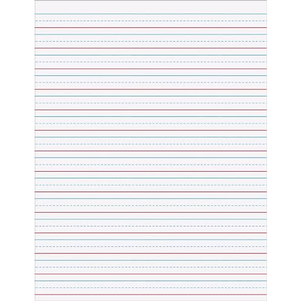 Pacon Multi-Sensory Ruled Handwriting Tablet, White