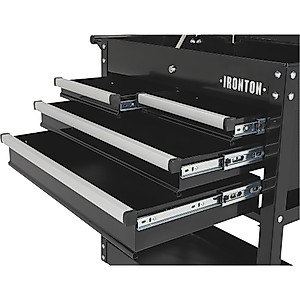 Ironton 30in. 4-Drawer Tool Cart - 33-7/8in.L x 17-5/8in.W x 39-1/8in.H, 500-Lb. Capacity