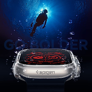 Spigen Thin Fit Designed for Apple Watch Ultra 2/1 Case 49mm Lightweight Hard PC Cover - Crystal Clear