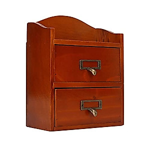 Retro French Design Desk Wooden Storage Box Desk Storage Box for Office