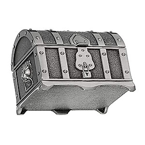 Hipiwe Vintage Metal Jewelry Box Treasure Trinket Chest,Smal Ring Earrings Necklace Keepsake Gift Holder Case for Girls Ladies Women (Small)