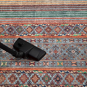 Keen Home Design Machine Washable Area Rugs with Non-Slip Backing, Ideal for Hallway, Living Room, Bedroom, Kitchen and Laundry Room, Vintage Moroccan and Low Pile Rug (3' x 5')