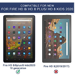 (2 pack) Anti-Blue Light Screen Protector for All-New Fire HD 8/ Fire HD 8 Plus/ Fire HD 8 Kids (12th/10th Generation-2022/2020 Released), Anti-Glare High Definition Clear Shield PET Screen Film by IPROKKO