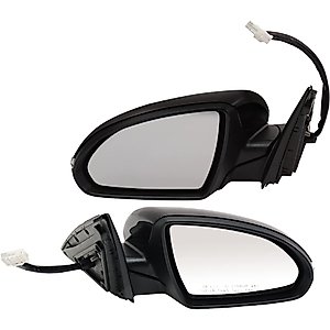 Kool Vue Driver & Passenger Side Power Heated Mirrors for Kia Optima 2016-2018 Power Fold With Signal Light & Memory Paintable