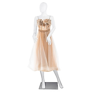 SHAREWIN Female Mannequin Dress Form Mannequin Body Faceless 70 Inches Adjustable Mannequin Dress Model Full Body Plastic Detachable Mannequin Stand Display Mannequin Head Metal Base (White)