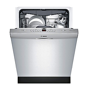Bosch SHSM63W55N 24" 300 Series Built In Fully Integrated Dishwasher with 5 Wash Cycles, in Stainless Steel