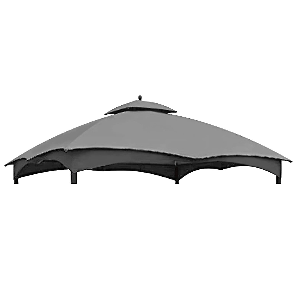 CoastShade Patio 10X12 Replacement Canopy Roof for Lowe's Allen Roth 10X12 Gazebo Backyard Double Top Gazebo #GF-12S004B-1（Gray）