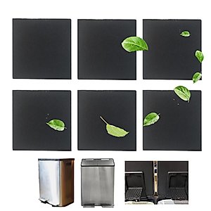 PurifyLogix Odor Absorbing Filter Refills for SIMPLI-Magic Trash Can, Activated Charcoal Deodorizer Compatible with SIMPLI-Magic Garbage Bins with Built in Odor Filter Compartment, Square (Pack of 6)
