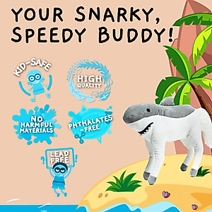 Randimals Plush Toy Stuffed Animal Mix - Horse & Shark Hybrid Stuffed Animals for Girls & Boys - Huggable & Soft Animal Characters Cute Plushies - Unique Toys for Discovery & Adventure