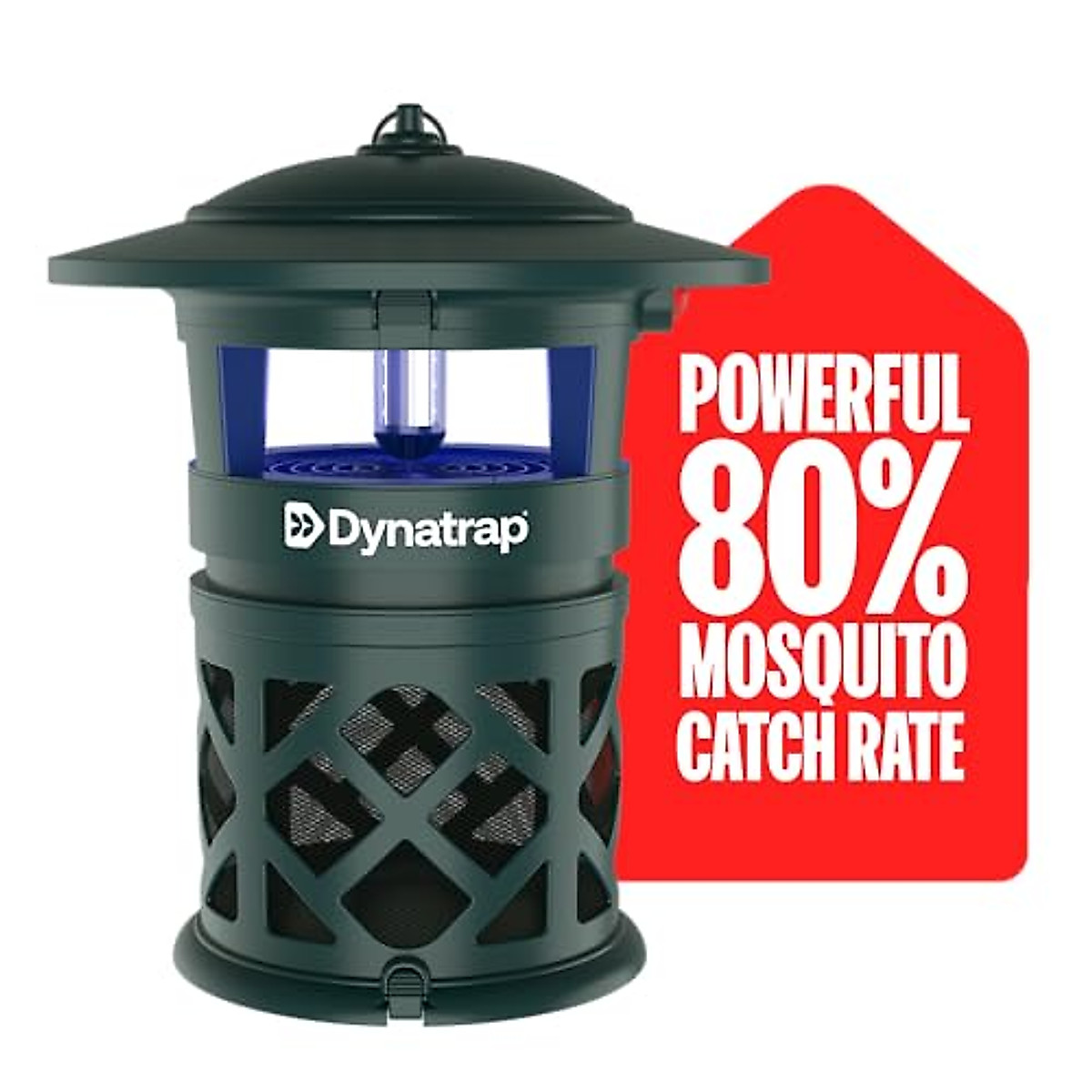 DynaTrap DT2030-GRSR 1 Acre Mosquito & Flying Insect Outdoor Trap and Killer – Kills Mosquitoes, Flies, Wasps, Gnats, & Other Flying Insects - Bug Zapper Alternative – Green