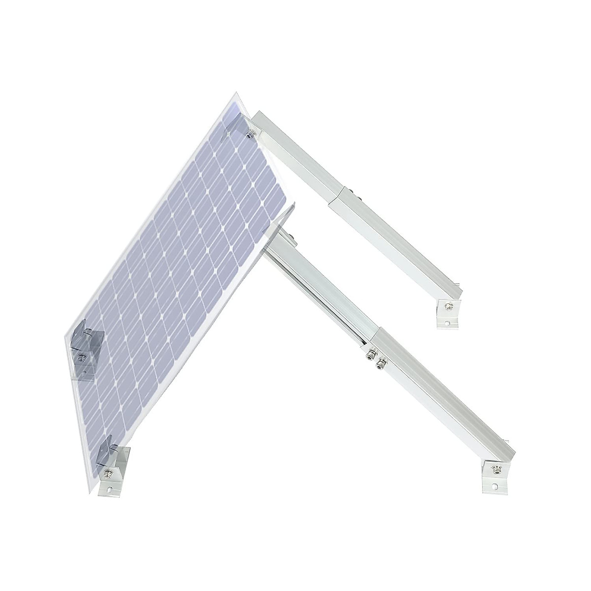 HECASA Solar Panel Mount Bracket Adjustable Compatible with Roof RV Boat Any Flat Surface Solar Panel Tilt Mount for On-Grid / Off-Grid Systems