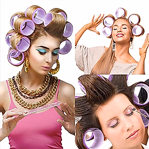 Hair Roller Jumbo Size sets Self Grip Salon Hair Curlers Large Hair Rollers 3 Inch 6 Size 24 Pack