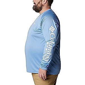 Columbia Men's Terminal Tackle Long Sleeve Shirt, White Cap/White Logo, Large