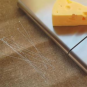 ABOOFAN Cheese Slicer Wire Replacement 20pcs Cheese Cutter Wire Cheese Slicing Wire Ham Slicer Block Cheeses Butter Cutting Cheese Board Wire 5.5 inch
