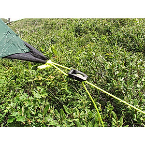 LITEOUTDOORS Ultralight Tent Stake Kit - 12 Aluminum Tent Pegs, 100' Reflective Guyline, 12 Cord Tensioners - for Backpacking, Hiking, Camping