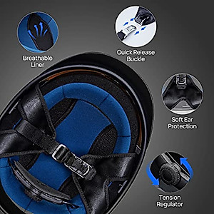 ILM Half Helmet Open Face Motorcycle Helmets for Moped Cruiser Scooter with Sun Visor, DOT Approved Model-210V (Skull, XX-Large)