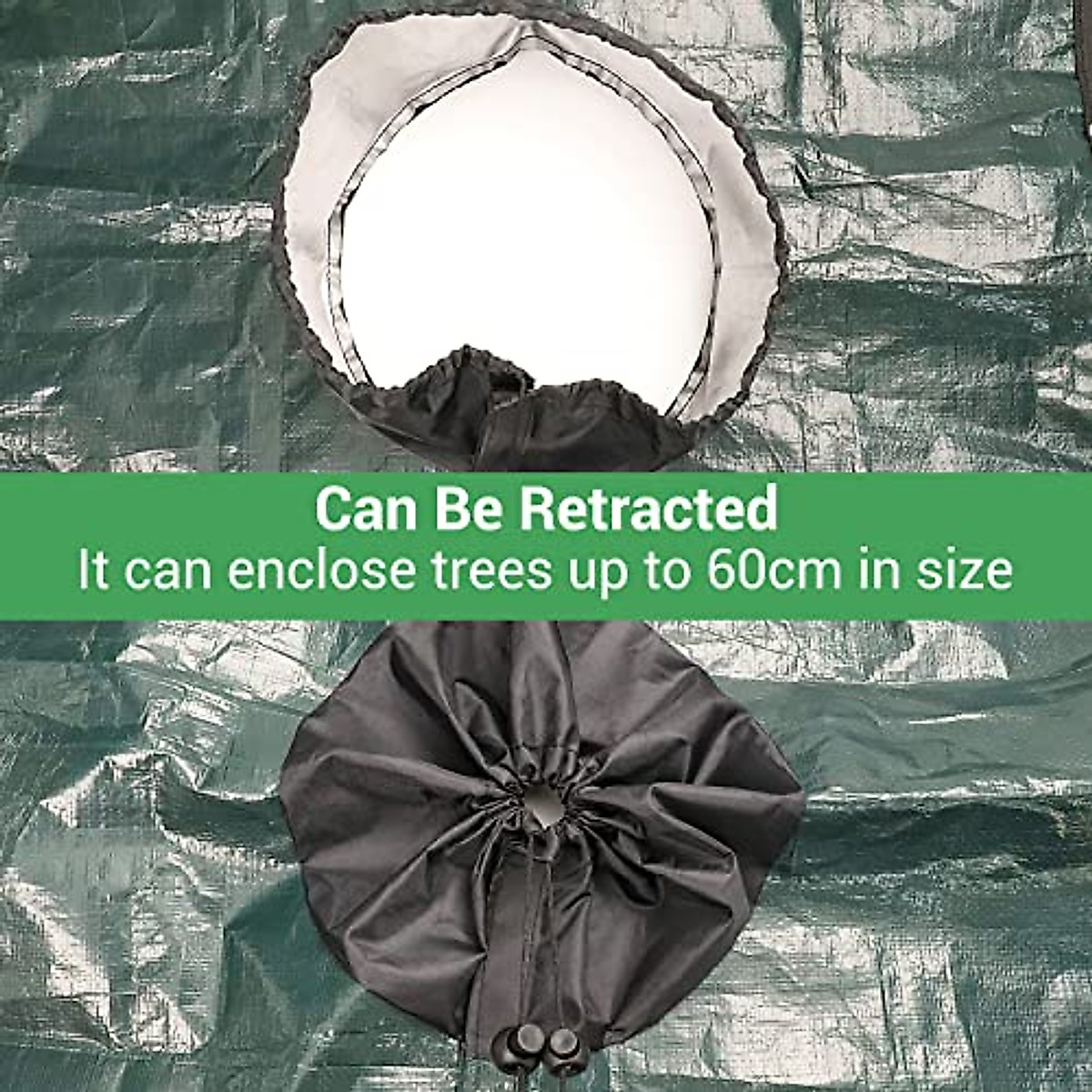 Landscape Pruning Tarp Shrub Trimming Tarps with 0-24" Hole for Patio Yard Garden, Pruning Trees Tarp, Pruning Drop Cloth, Leaf Tarp, 1Pcs Portable Bag