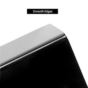 QWORK Acrylic Floating Wall Shelves, 4-Pack 9 Inch Black Adhesive Display Shelf - for Storage & Display of Small Items and Collectibles