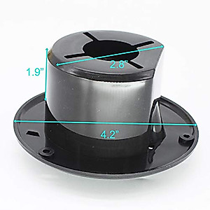 X-Haibei RV Trailer Camper Electric Power Cord Cable Hatch Round Fits 2-3/4 inches Dia. Hole Flip Up Cover (Black)