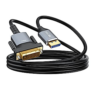 UKYEE DisplayPort to DVI Cable 6ft 1-Pack Display Port to DVI Adapter Male to Male, High Speed Gold-Plated DP to DVI Cable Compatible with PC, Laptop, HDTV, Projector, Monitor, More-Gray