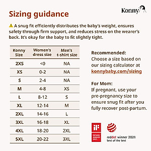 Konny Baby Carrier Elastech Luxury Carrier Wrap, Easy to Wear Baby Wrap Carrier, Perfect Essentials Cloths for Newborn Babies up to 44 lbs, (Lavender, L)