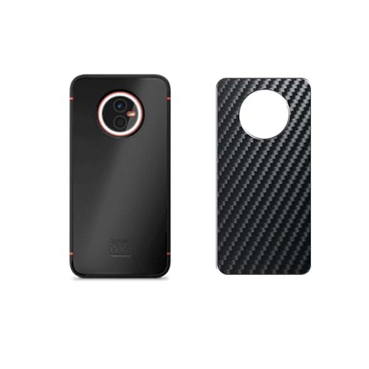 Puccy 2 Pack Back Protector Film, compatible with GIGASET GX4 PRO Black Carbon Fiber Guard Cover Skin （ Not Tempered Glass Front Screen Protectors ）